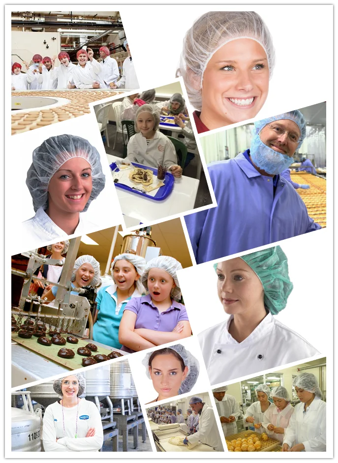 Double Elastic Mob Cap Clip Head Cover Clip Non Woven Hospital Use ...