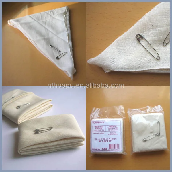 100% Cotton Bleached Triangular Bandages For Wound Fixing - Buy ...