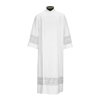 White Cassock Priest Cassock Robe Fully Lined & Shoulder Padded - Buy ...