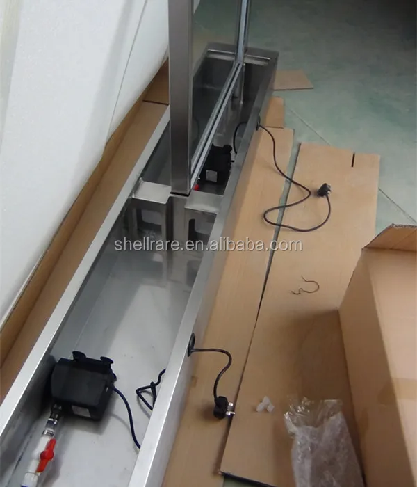 Big Customized Glass Wall Waterfall Fountains Water Screen With Warm ...