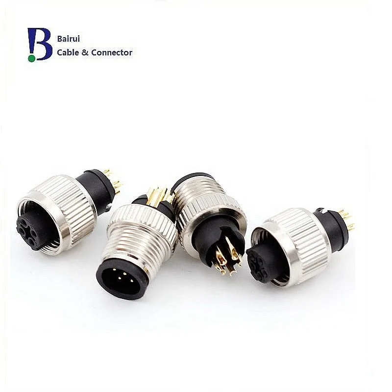 Circular Sensor M12 4pole Male S Coded Connector Overmolded Straight ...
