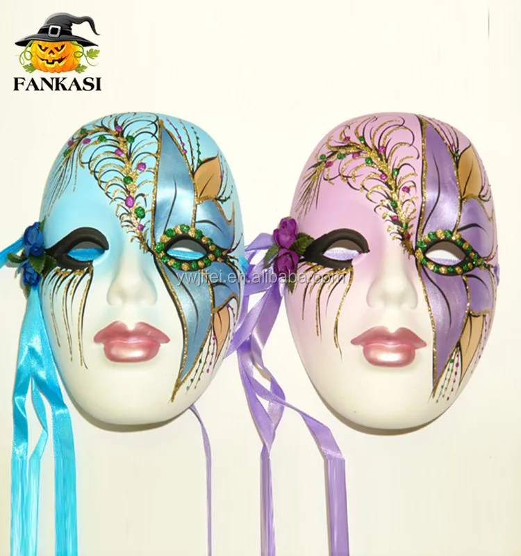Ceramic Masquerade Mask Handmade Crafts Painted For Party Decoration ...