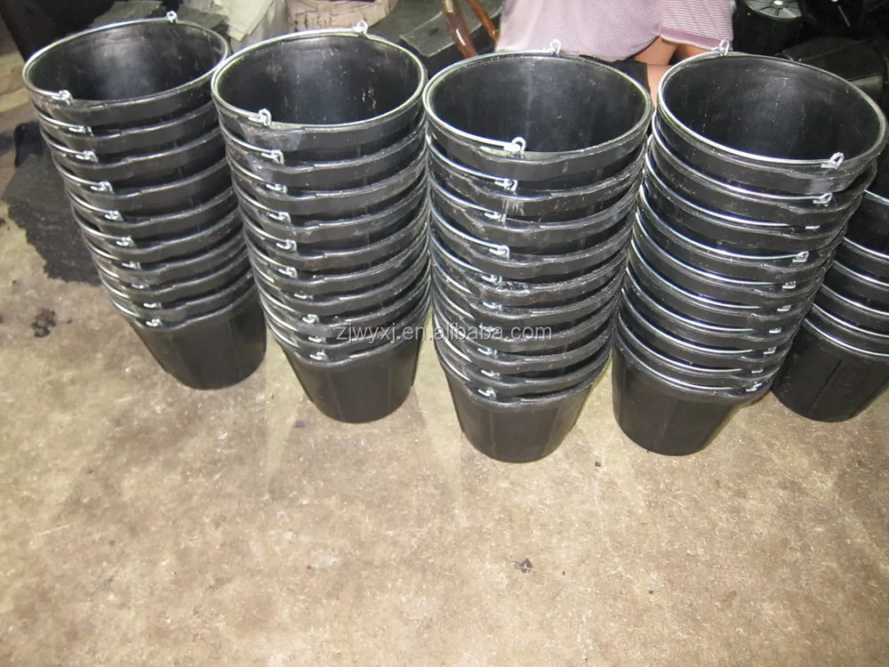 Tyre Rubber Buckets - Durable 10L Pails for Construction