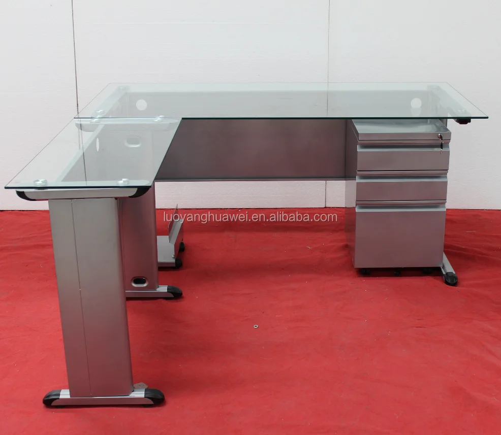 Metal Frame Stainless Office L Shape Metal Table Office Desk - Buy ...