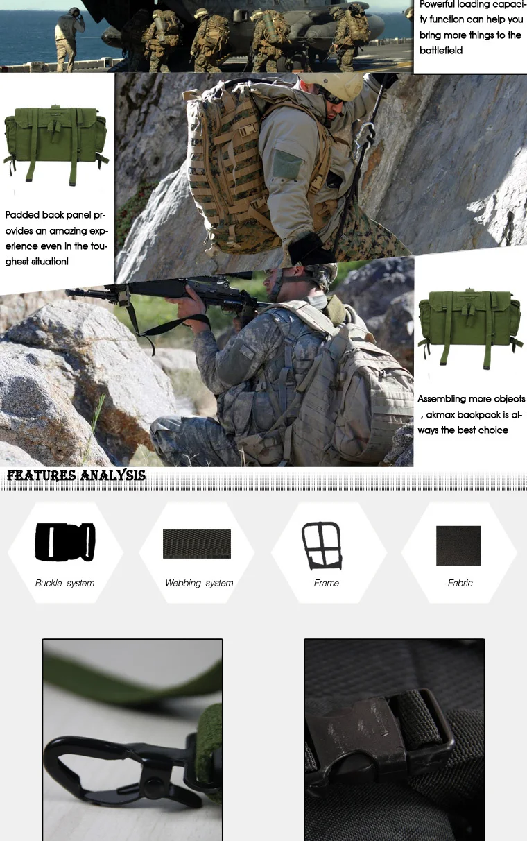 British Style 58" Pattern Military Backpack Canvas Made Webbing ...