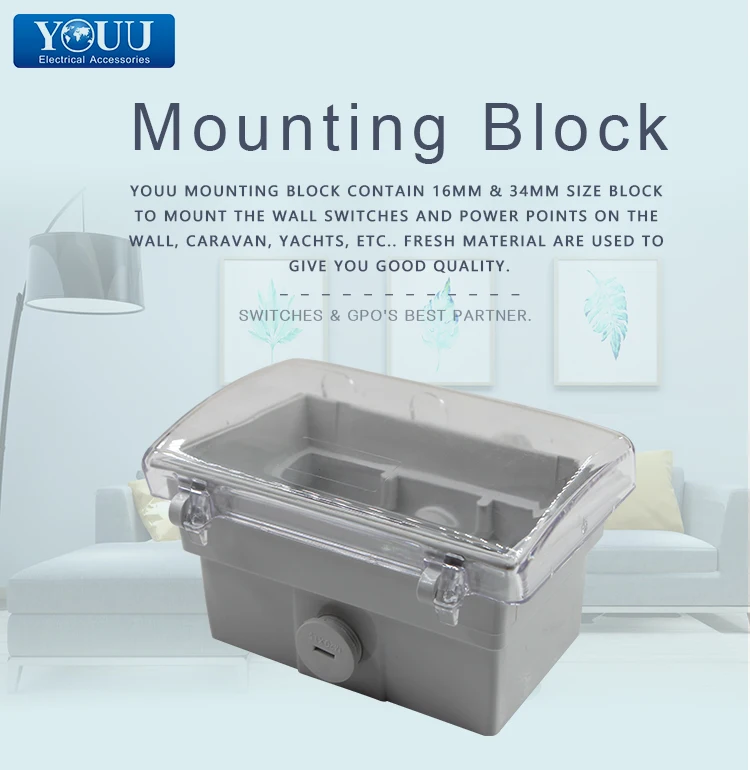 YOUU Plastic Weatherproof Enclosure for GPO Mounting Weatherproof WPO ...