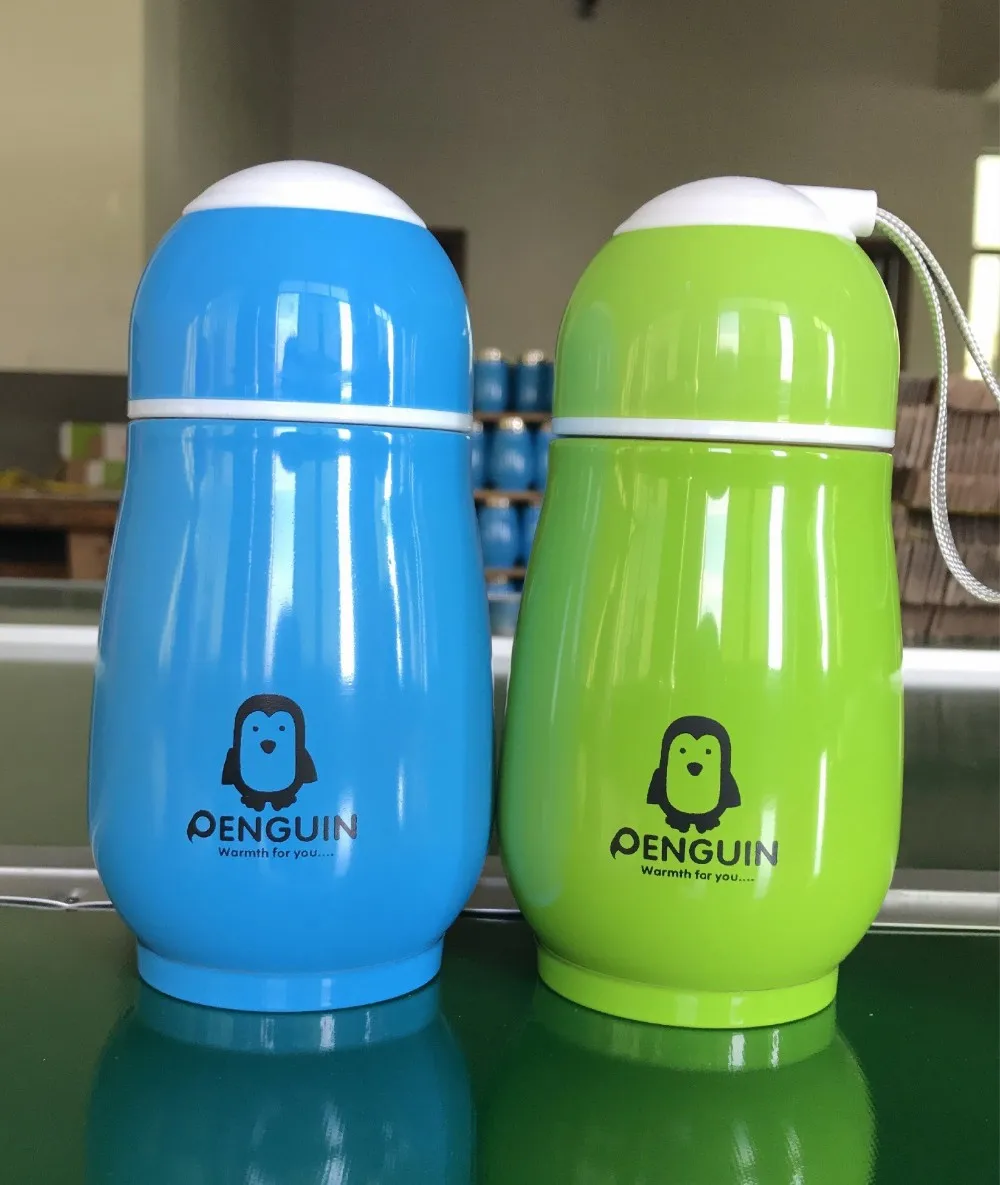 Lovely Double Wall Stainless Steel Penguin Vacuum Thermos Bottle Kids ...