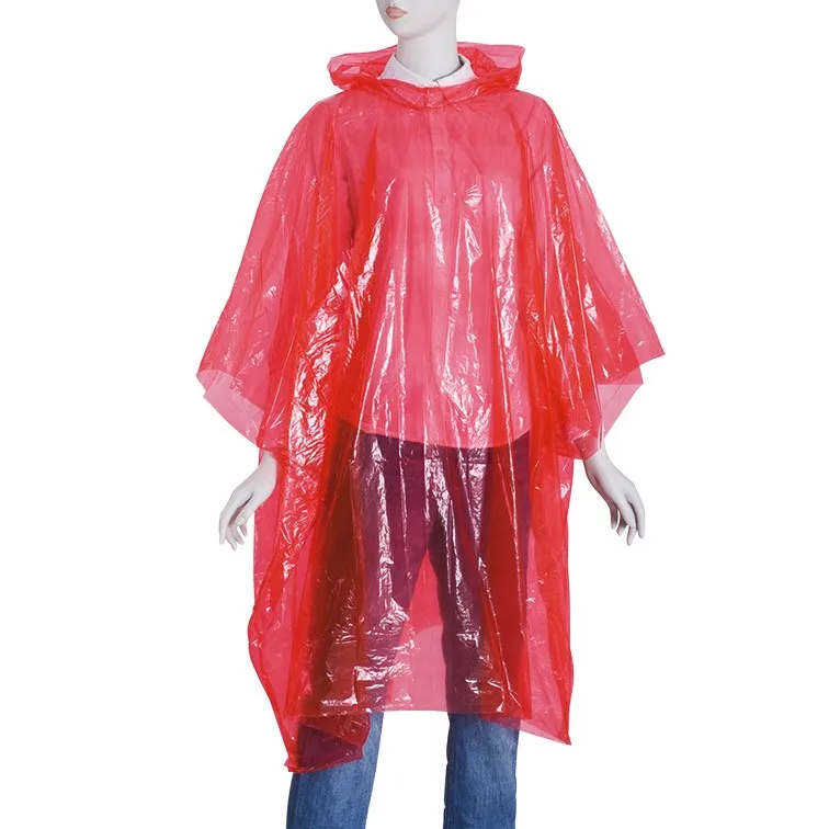 Clear Waterproof Hooded Rain Plastic Pe Poncho - Buy Poncho,Clear Pe ...