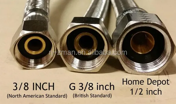 Toto 6 Inch Extension Hose,Toilet Connector Hose,North American 6 Inch ...
