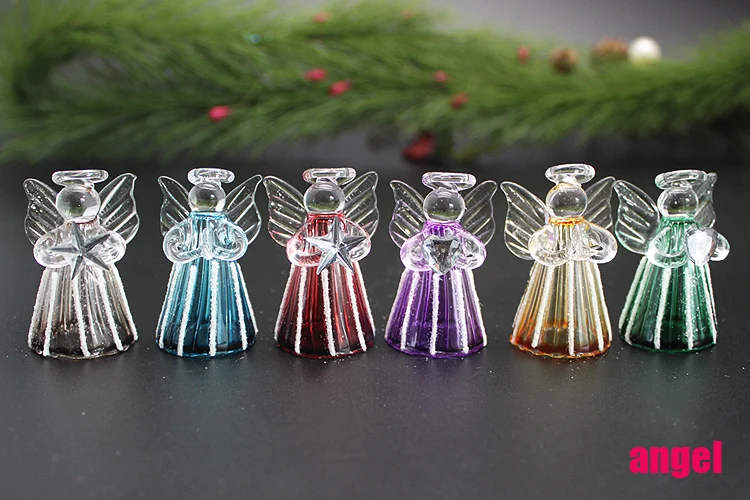 Wholesale Christmas Small Blown Clear Figurines Glass Angel Ornament ...
