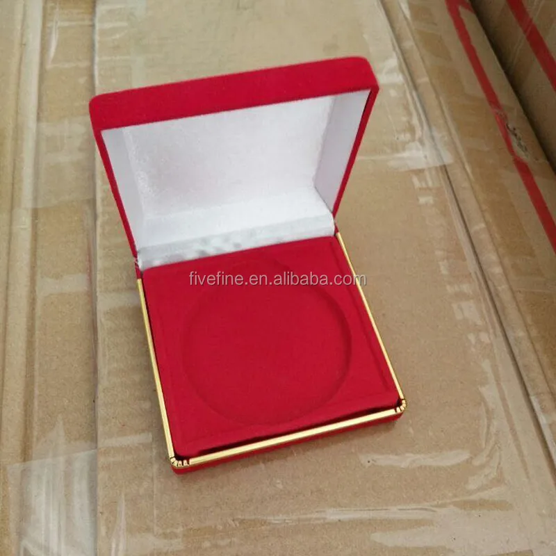 High Quality Velvet Coin Packaging Box With Gold Edge - Buy Velvet ...