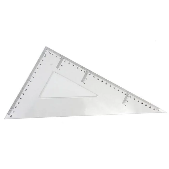 Brand Name Printed On Plastic Rulers Type Clear Triangle Acrylic Ruler ...