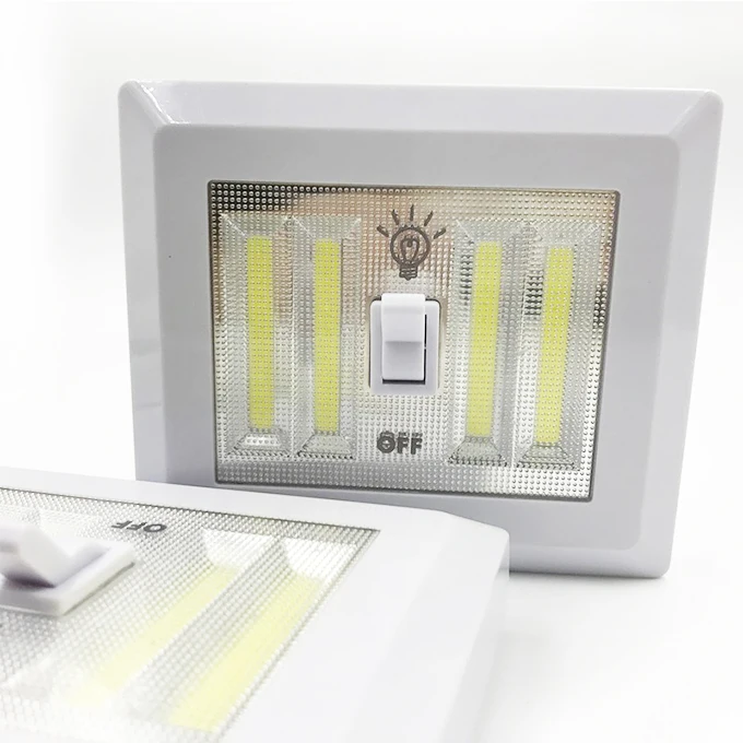 4aaa Battery Powered 4 Pcs Cob Strip Magnetic Cordless Led Switch Light ...