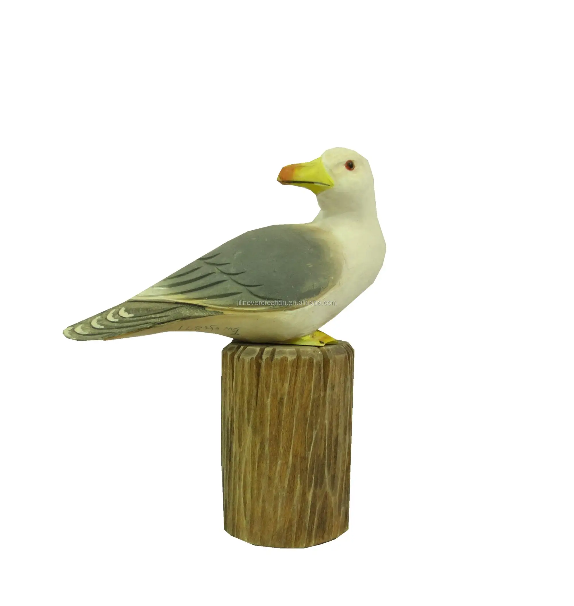 Handcarved Wooden Seagull Decoration from Ever Creation