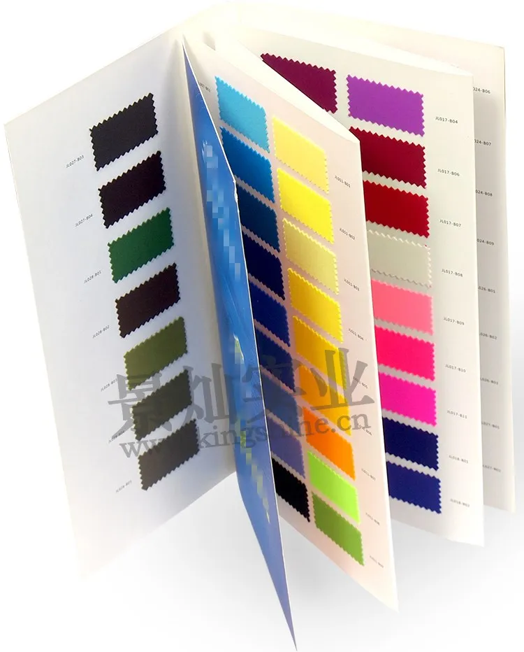 Customed Fabric Color Card For Dispaly Cloth Swatch Book Textile Shade ...