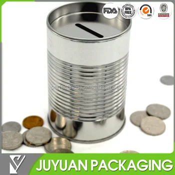 Coin Bank Gift Money Metal Tin Cans Piggy Bank Tin Money Box - Buy ...