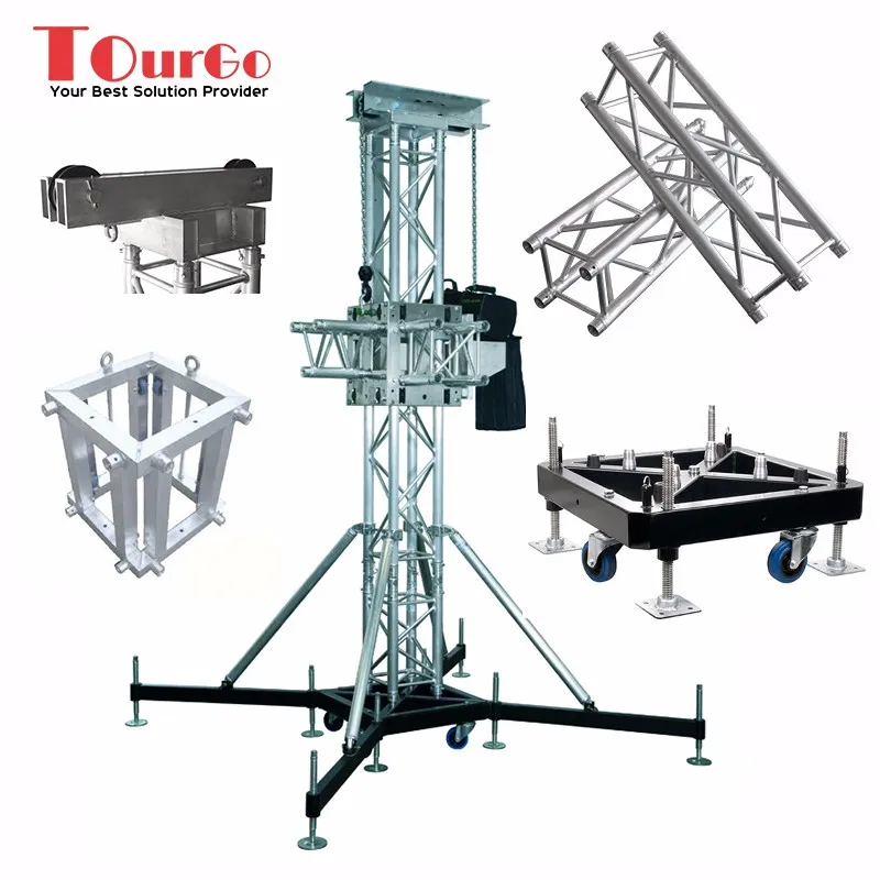Tourgo Aluminum Ground Support Truss System Lift Truss Tower for Stage