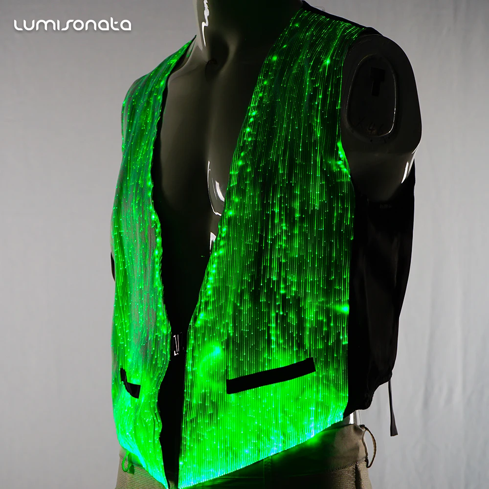 Latest Fashion Fiber Optic Luminous Glow in the Dark LED Vest