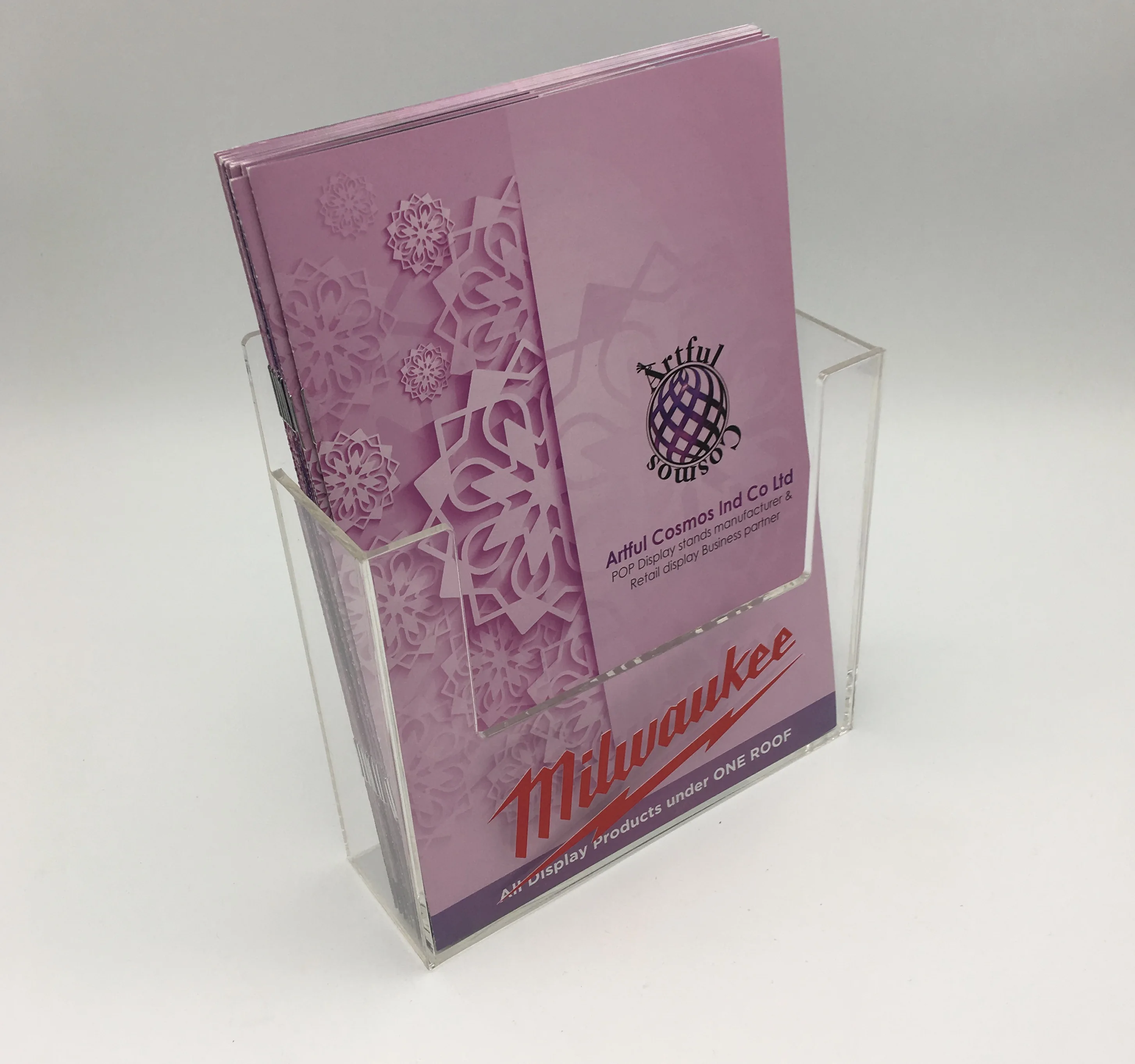 A3 A4 A5 Acrylic Leaflet Brochure Holder - Wall Mounted