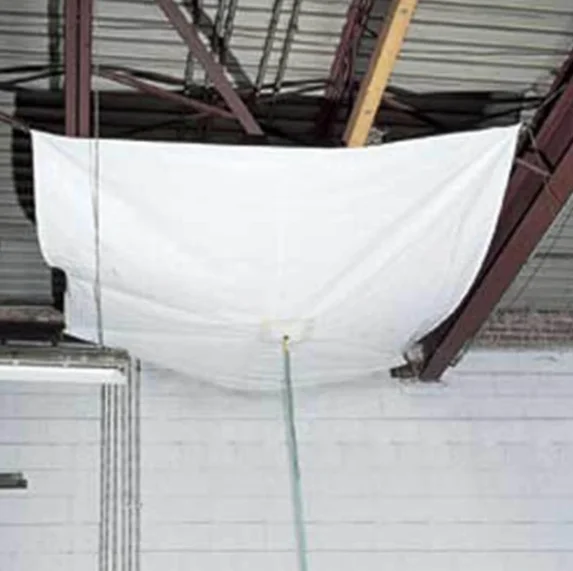 Flame Retardant Roof Ceiling Leak Diverter Drain Tarp