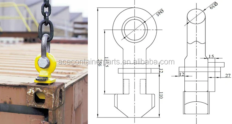 Heavy Duty ISO Shipping Container Lashing Equipment Materials