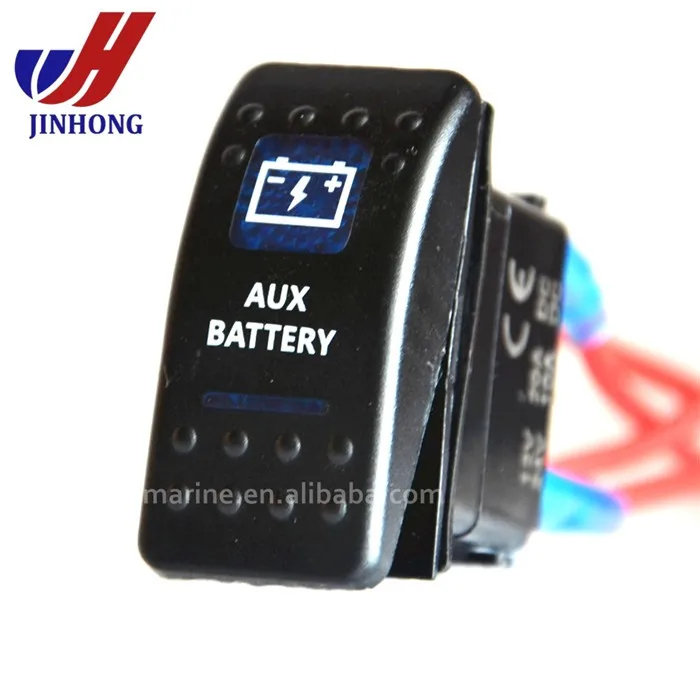 6 Pin 12volt Automotive Waterproof Illuminated Racing Rocker Switch ...