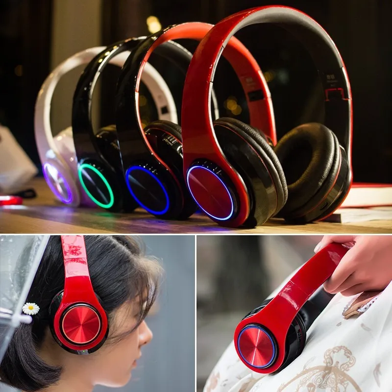 Yaika Cool Design Led Shining Light Wireless Headband Bluetooth Super ...