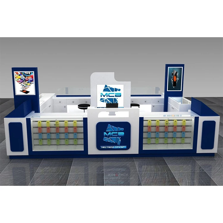 Phone Display Cabinet showcase of White Customized Cell Phone Display ...