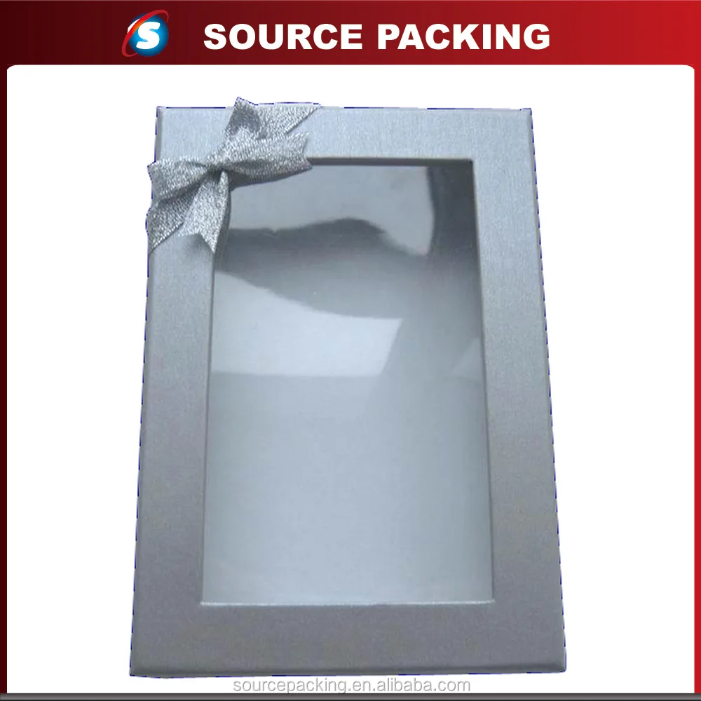 cardboard paper gift package display box with clear pvc window - 动态图库网