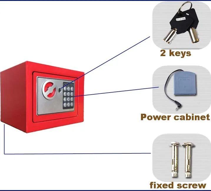 Home Fireproof Safe Mini Iron Steel Safes Home Cash Security Money ...