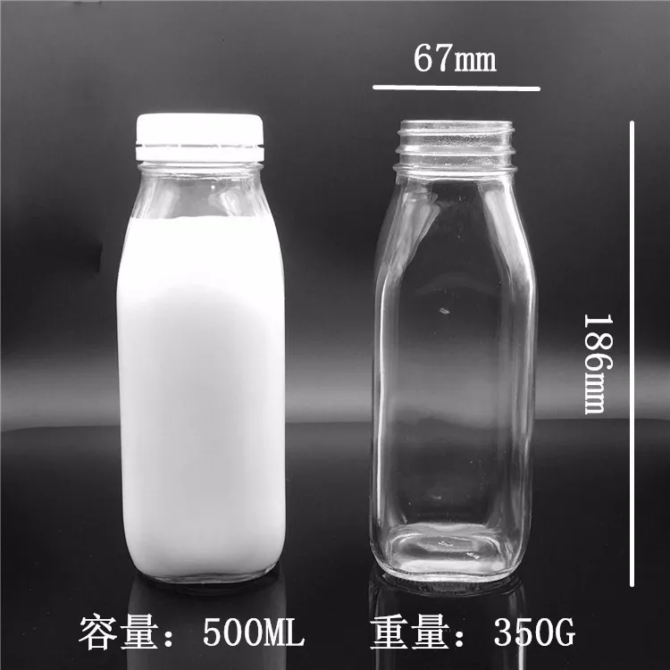1 Qt Quart Glass Milk Bottles 1000ml Vintage Style With Plastic Cap ...