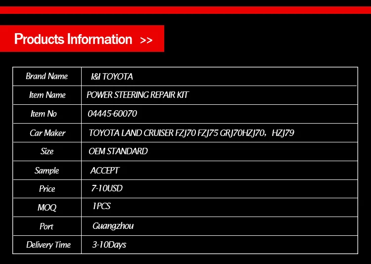 Nok Oil Seal Steering Rapair Kit 04445-60070 - Buy Nok Oil Seal ...