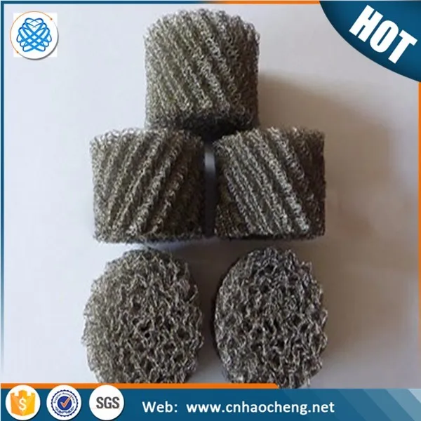 Stainless Steel 304 316 430 Compressed Knitted Wire Mesh Ring Foam ...