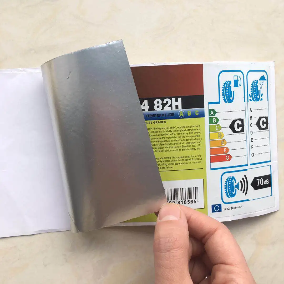 Custom Printing Waterproof Adhesive Pp Rubber Tyre Label Tire Sticker ...