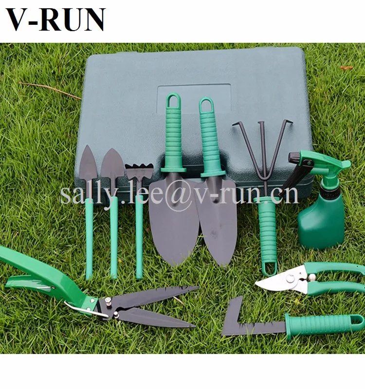 Multifunctional 10pcs Garden Hand Tool Set With Carrying Case Gardening ...