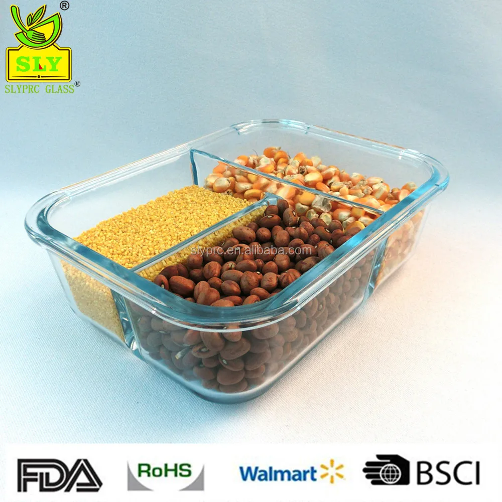 Pyrex Glass Food Storage Container With Airtight Lid Rectangular Glass ...