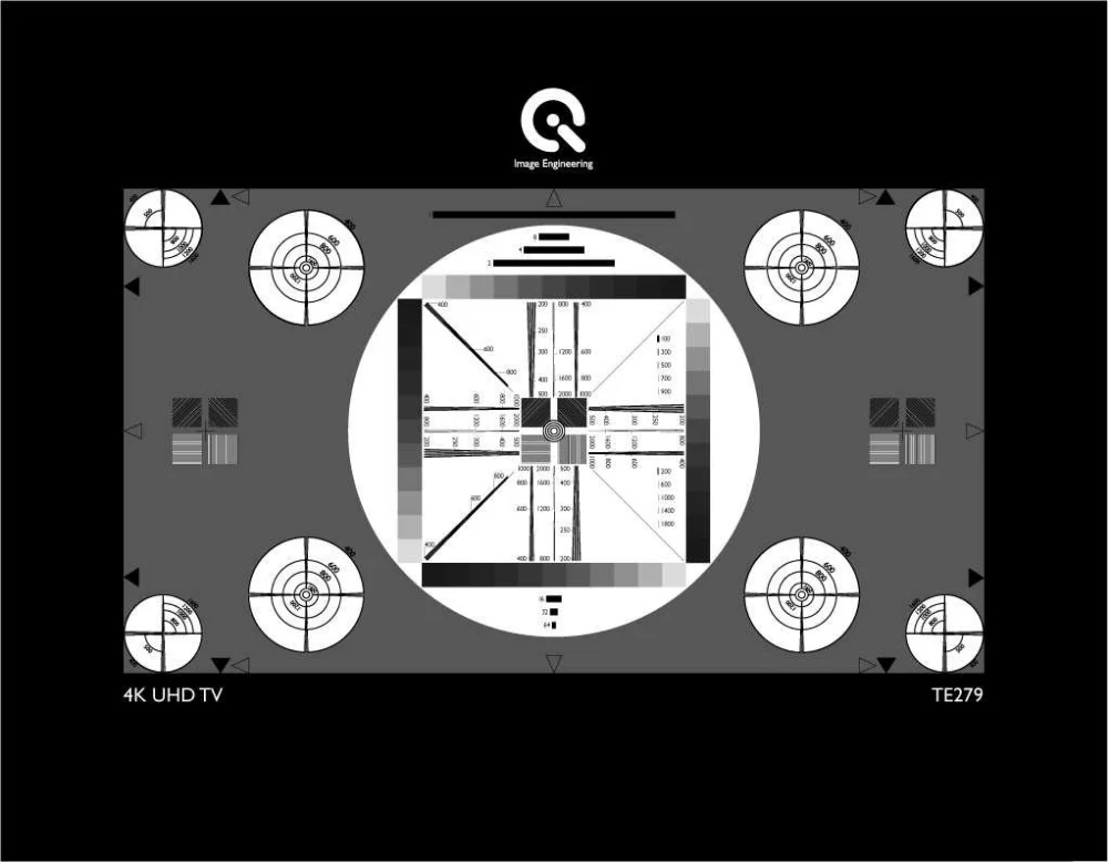 4k (uhd Tv) Cctv Camera Universal Test Chart 16:9 Transparent Te279 D ...