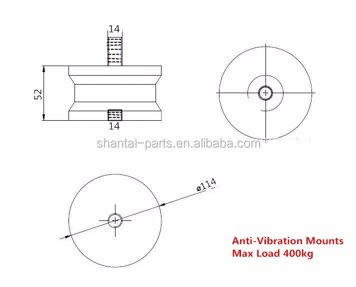 Cylindrical Shape Rubber Shock Absorber For Generator - Buy Rubber ...