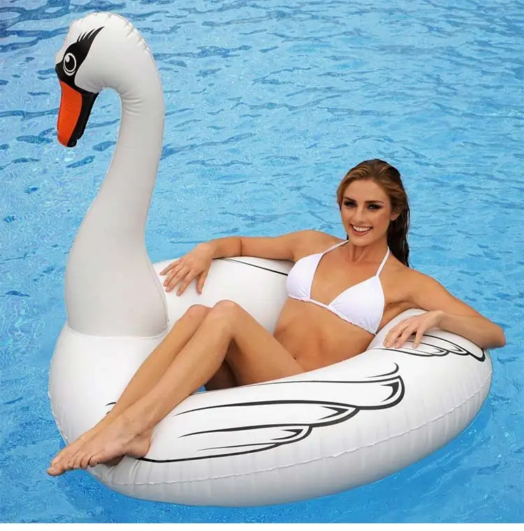 Heavy Duty Vinyl Inflatable Jumbo White Swan Pool Float Durable Pvc Blow Up Swan Inner Tube Swim ...