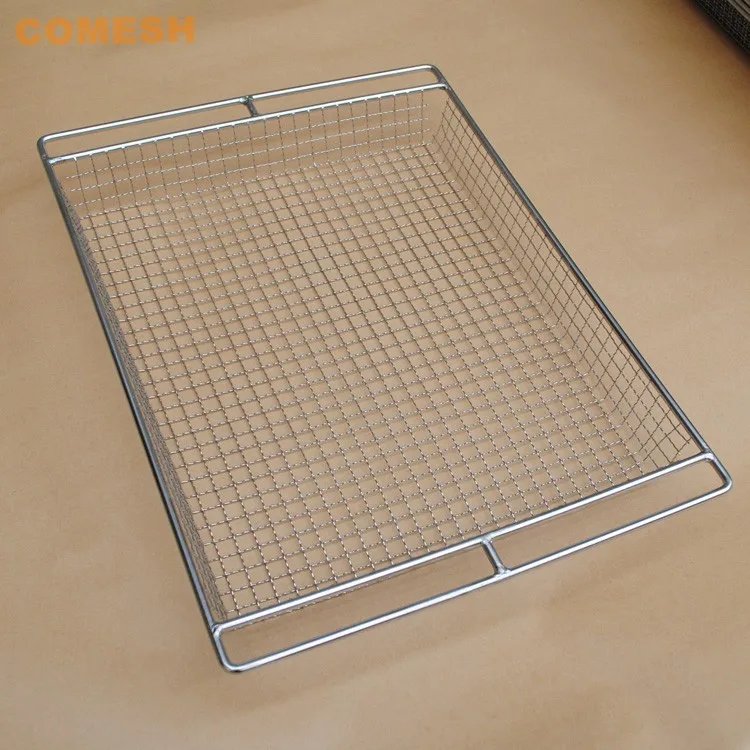 Food Grade Stainless Steel Wire Mesh Kitchen Cooking Baskets/trays ...