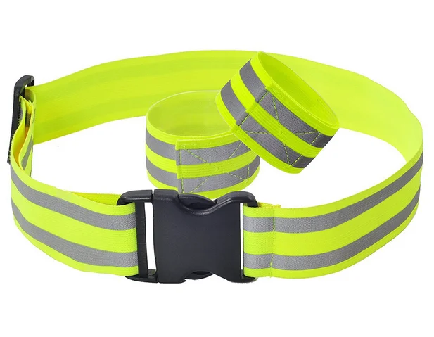 High Visible Fluorescent Yellow Neon Green Elastic Armband Light ...