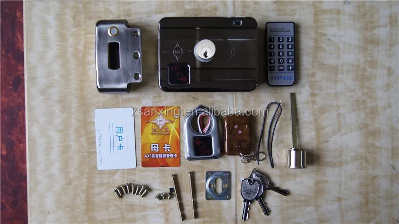 12-18v Intelligent Electric Gate Lock With Remote Control And Led Light ...