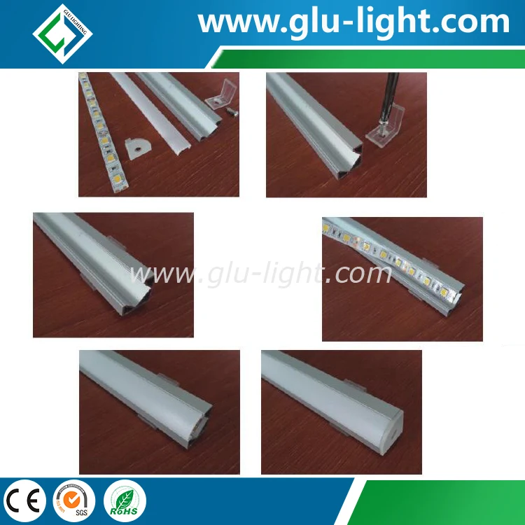 Corner Mount Led Aluminium Profile 90 Degree V Shape Alu Led Channel ...