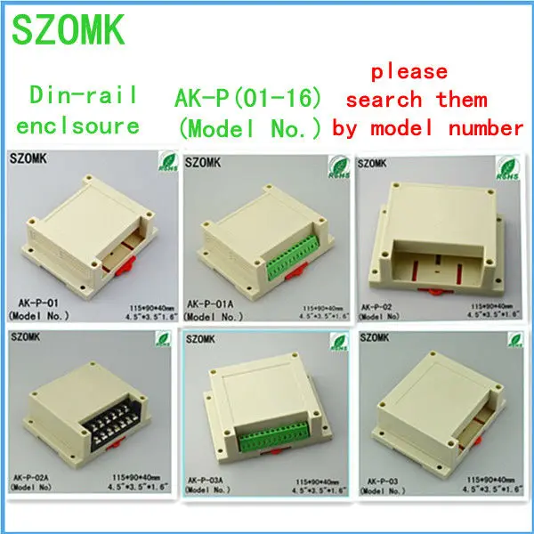 SZOMK Plastic Enclosure - DIN Rail Mount PCB Enclosure