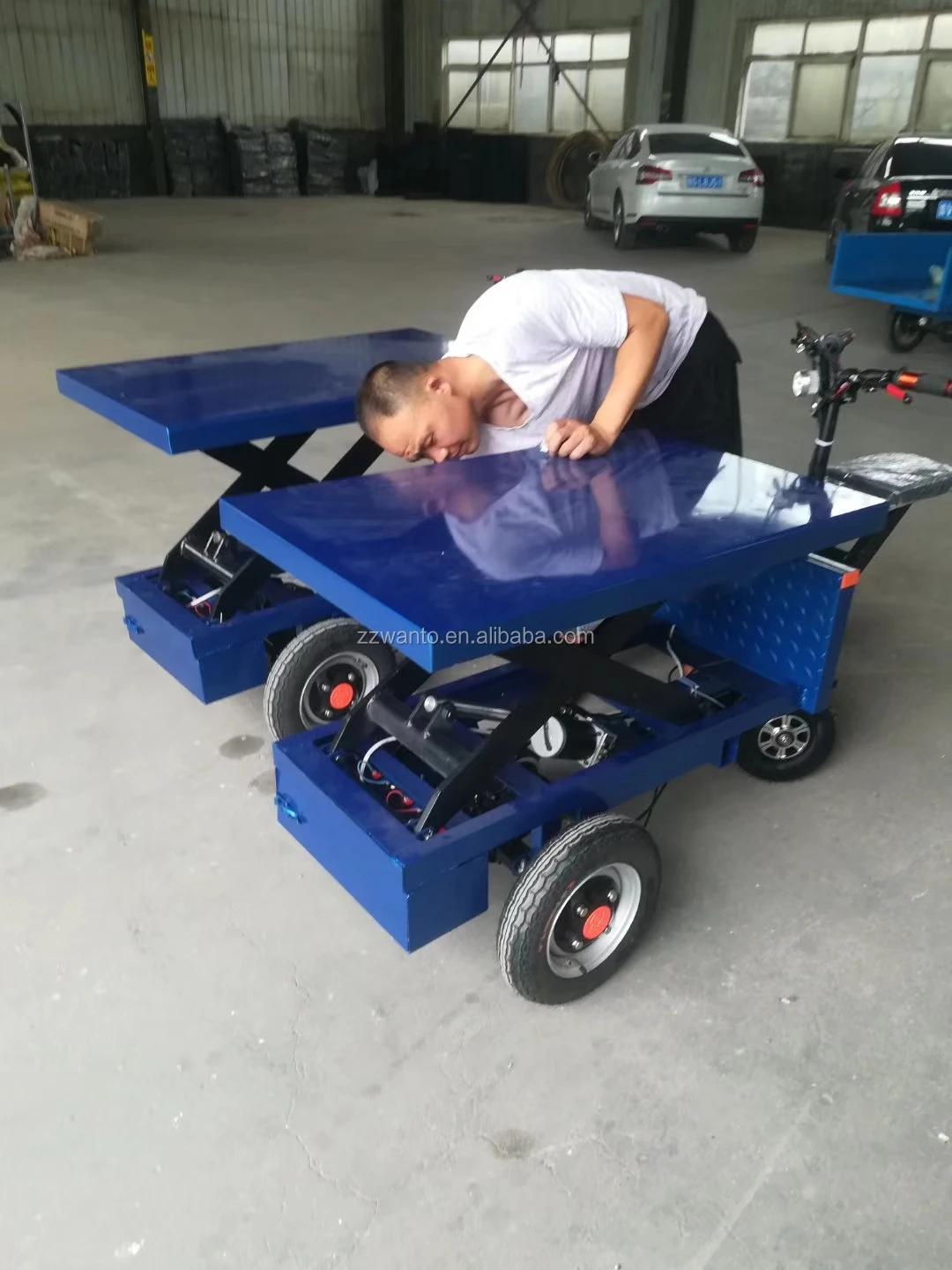 48 Volt Electric Farm Tool Cart | Durable Greenhouse Trolley for Heavy ...