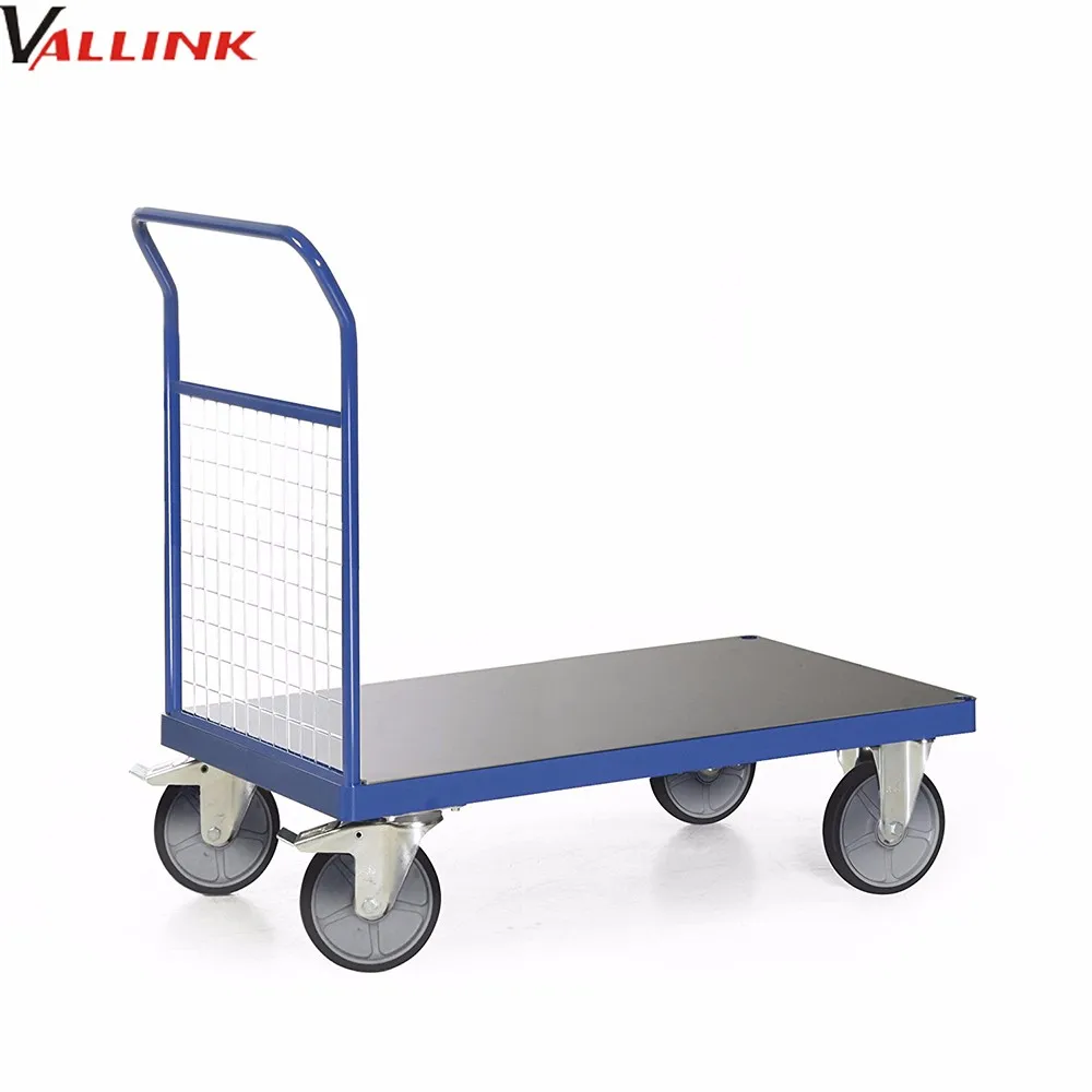 Warehouse Metal 4 Wheel Folding Trolley Cart - Buy Folding Trolley Cart ...
