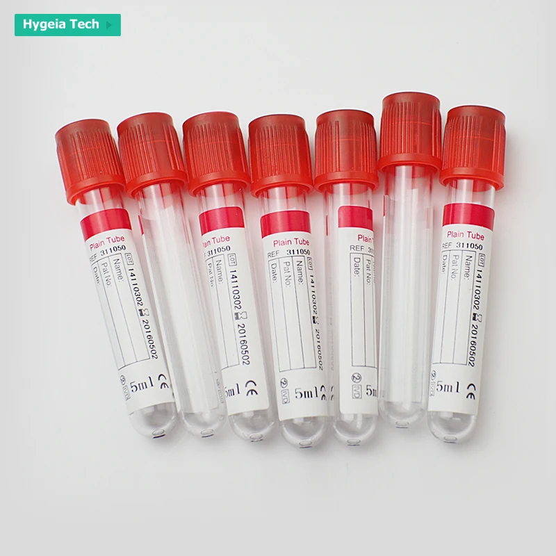 Red Top No Addtive Collection Tube Vacutainers - Buy Red Top Tube Blood ...