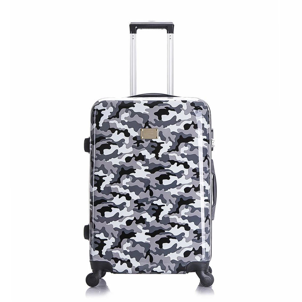 Custom 3pcs Luggage Set Wheeled Camouflage Abs Printed Hard Shell ...