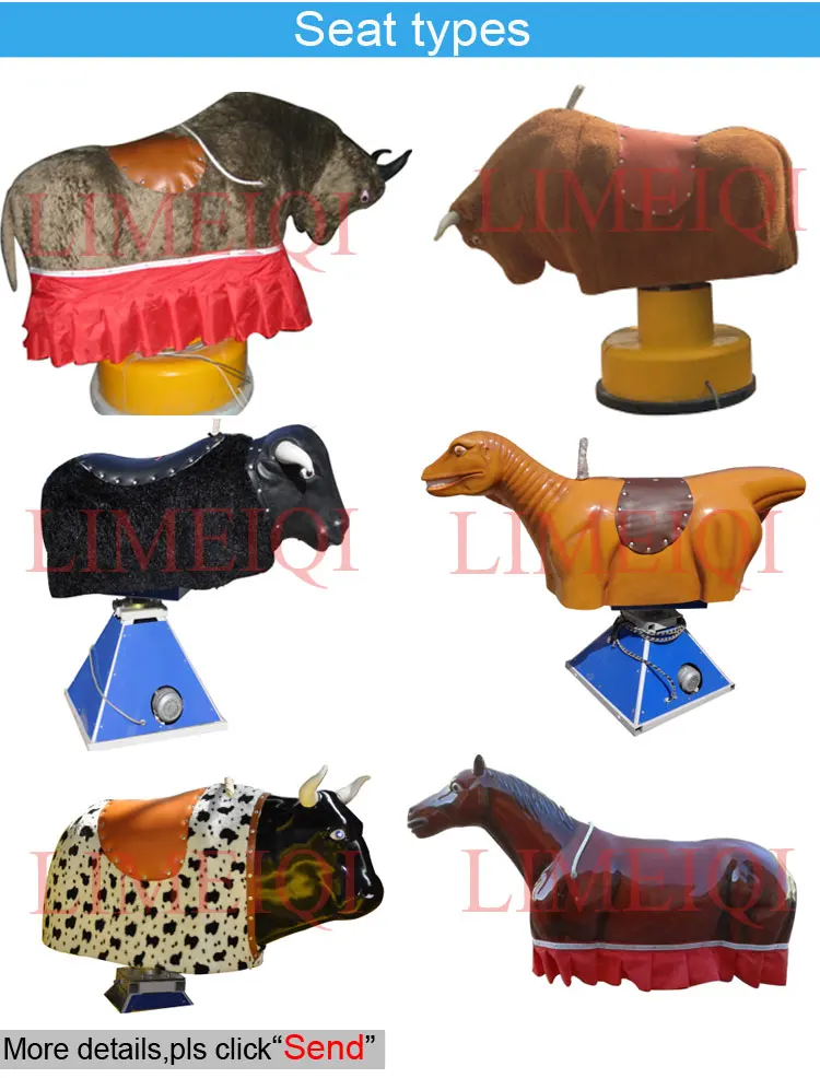 Coin Operated Kids Mechanical Bull Rides Inflatable Mechanical Bull ...