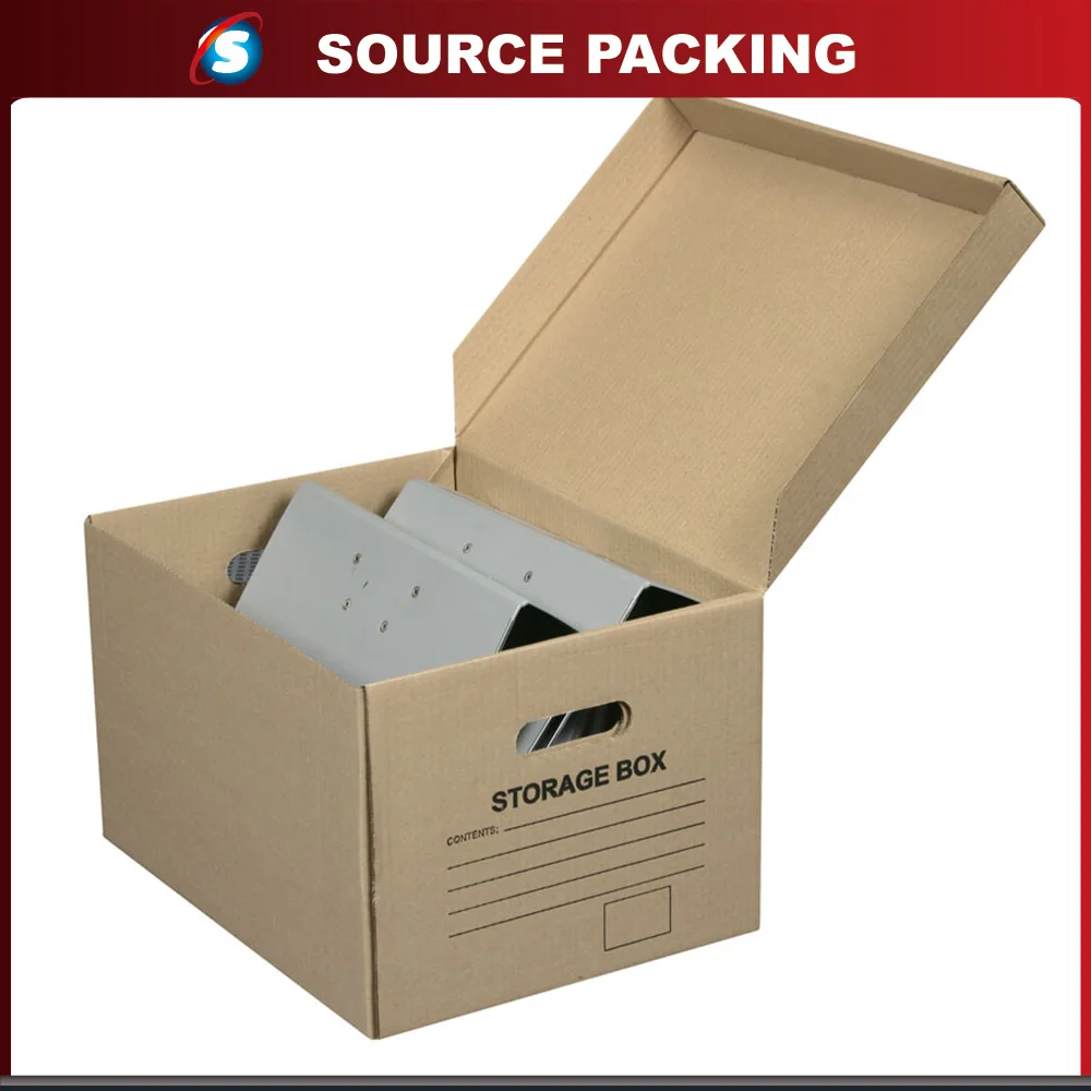 Double Wall Folding Corrugated Cardboard File Storage Box